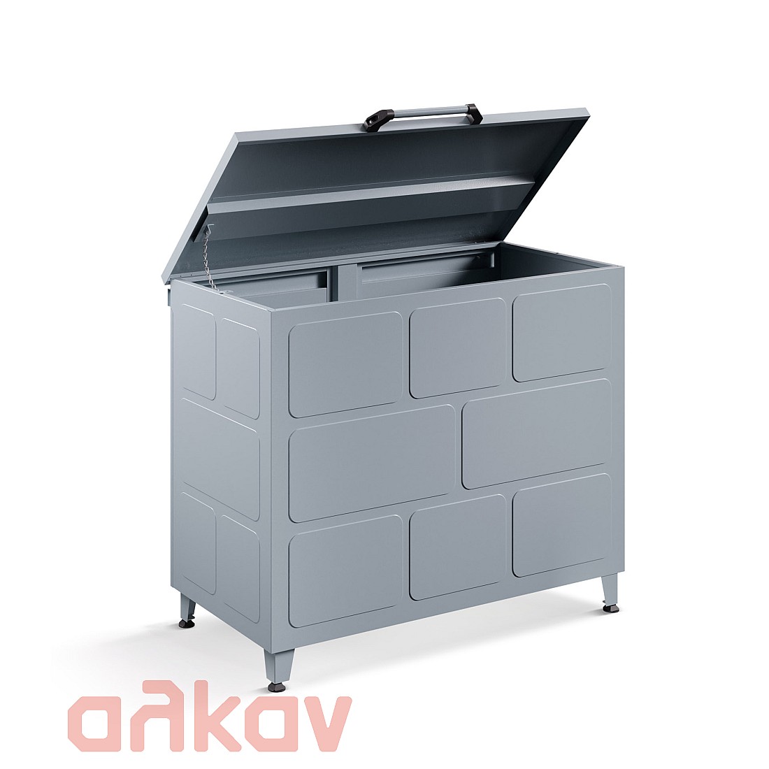 Μεταλλικός Κάδος Ξύλων 85x100x50 για Τζάκι | Alkan.gr